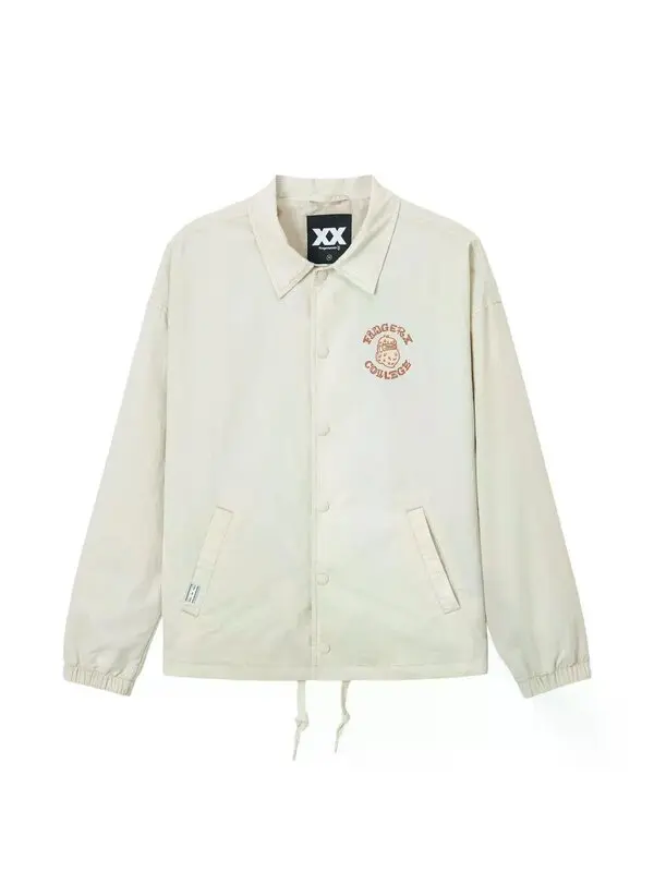 FINGERCROXX Graphic Drawstring Jacket - Neutrals