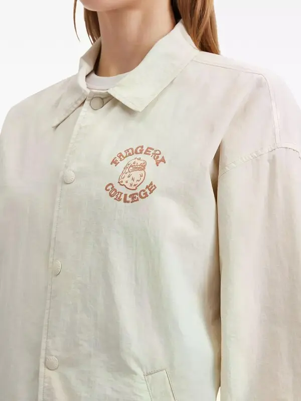 FINGERCROXX Graphic Drawstring Jacket - Neutrals