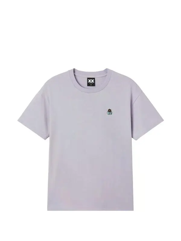 FINGERCROXX Logo-embroidered T-shirt - Purple