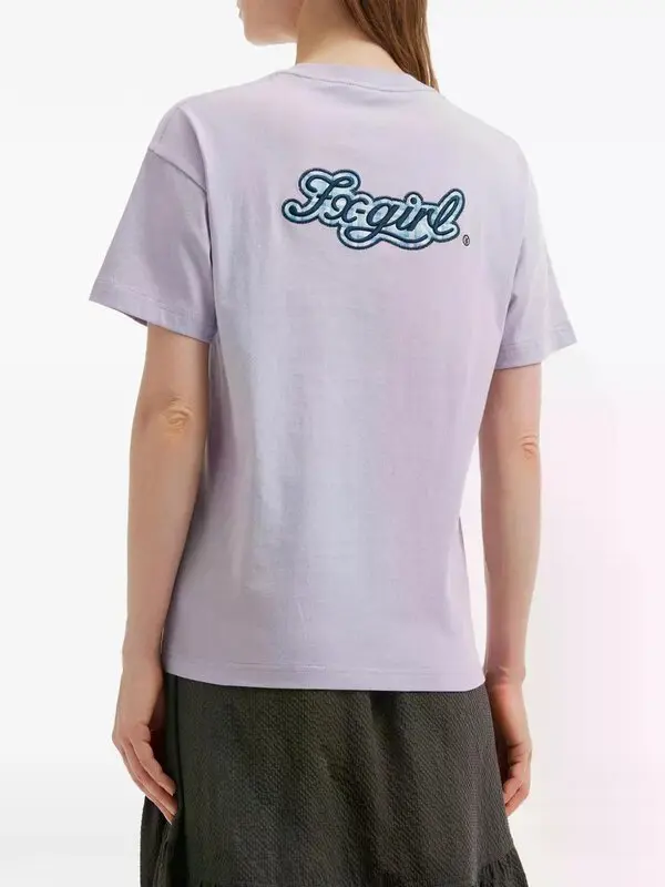 FINGERCROXX Logo-embroidered T-shirt - Purple