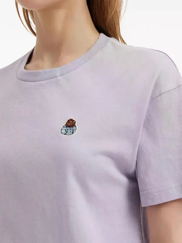 FINGERCROXX Logo-embroidered T-shirt - Purple