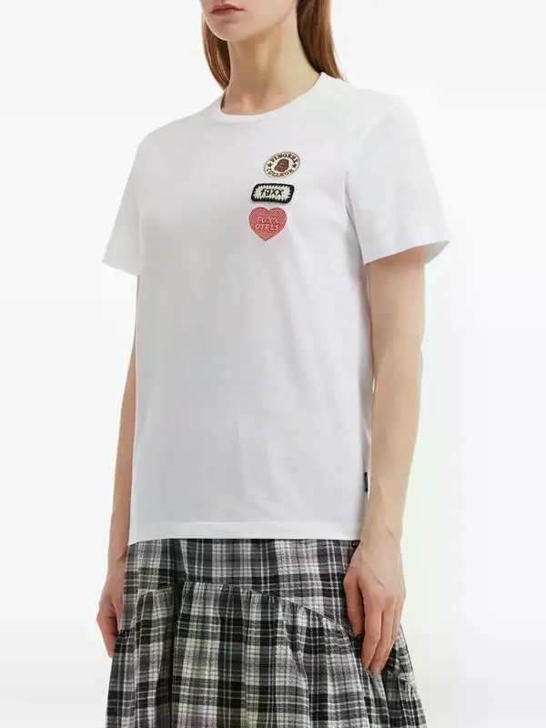 FINGERCROXX Logo-patches T-shirt - White