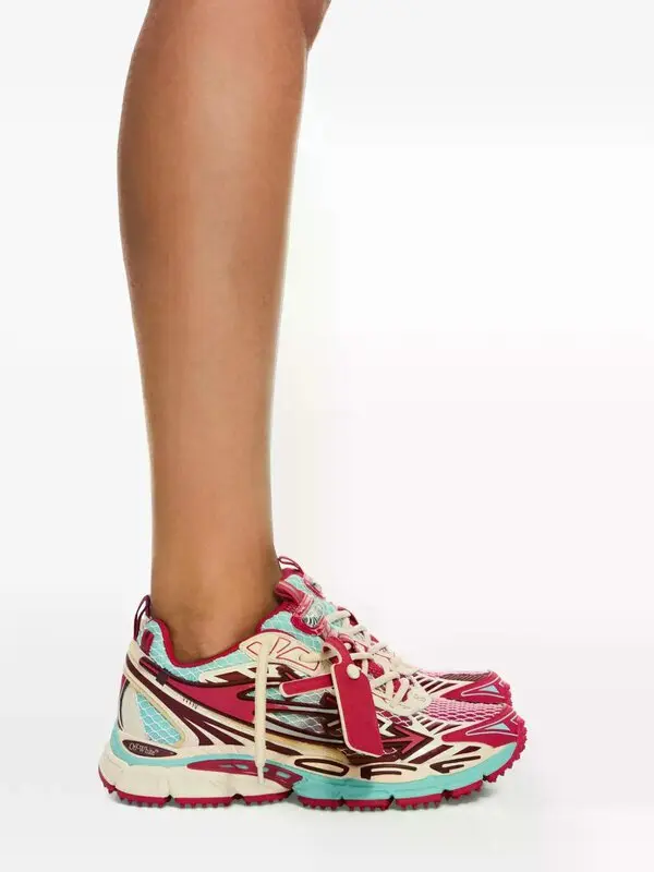 Off-White Fishnet Sneakers - Pink