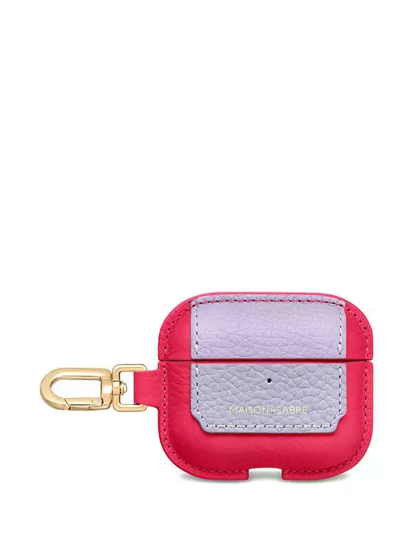 MAISON DE SABRE Leather Airpods Pro 3 Keyring Case - Pink
