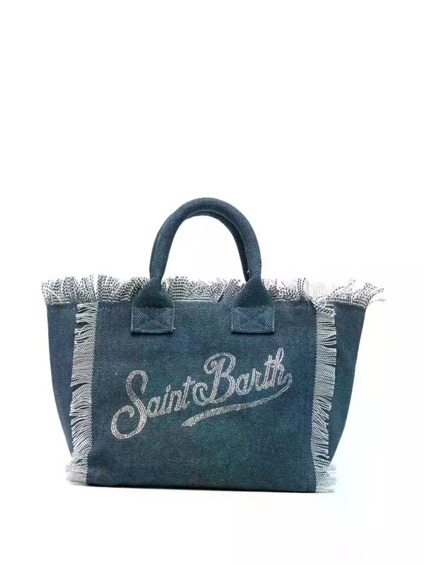 MC2 SAINT BARTH Colette Fringed Tote Bag - Blue