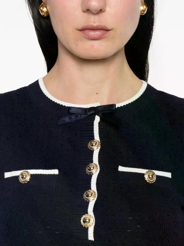 SELF-PORTRAIT Ribbon-embellished Mini Dress