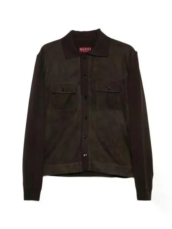 Gucci Leather Shirt Jacket