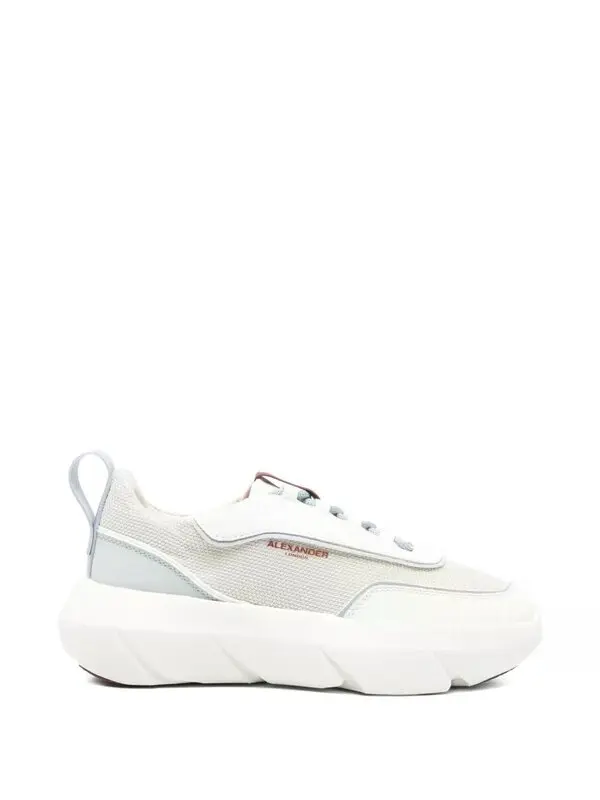 ALEXANDER SMITH Leather Panelled Sneakers - Grey