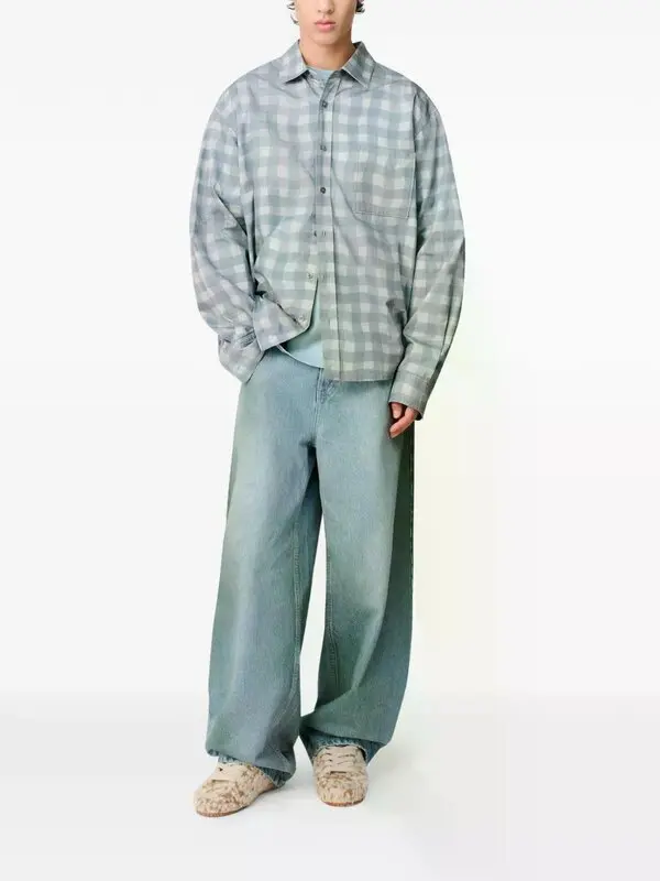 Axel Arigato Distort Gingham Pocket Shirt