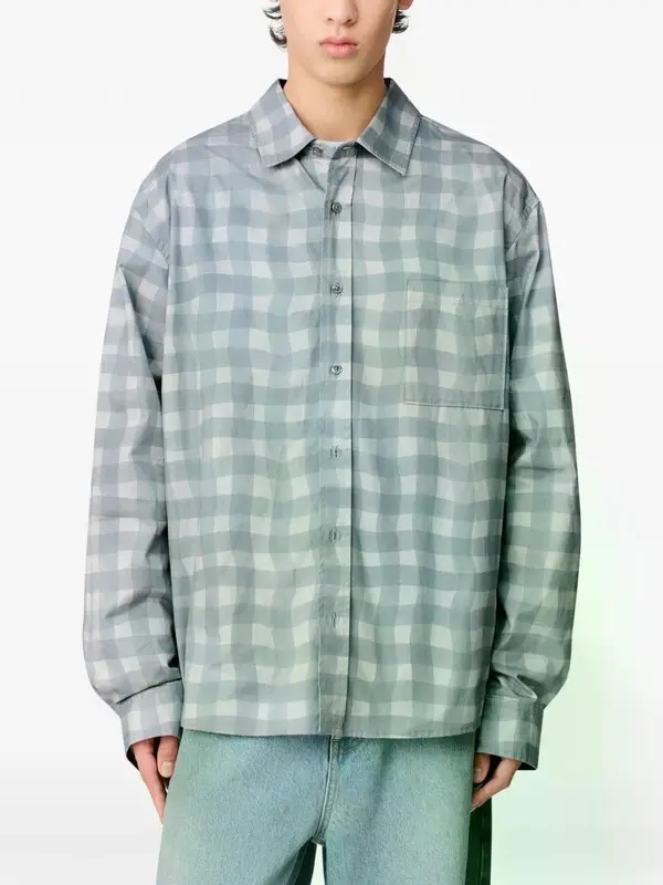 Axel Arigato Distort Gingham Pocket Shirt