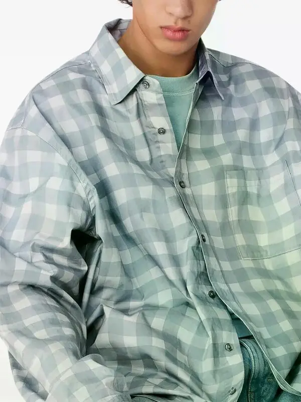 Axel Arigato Distort Gingham Pocket Shirt