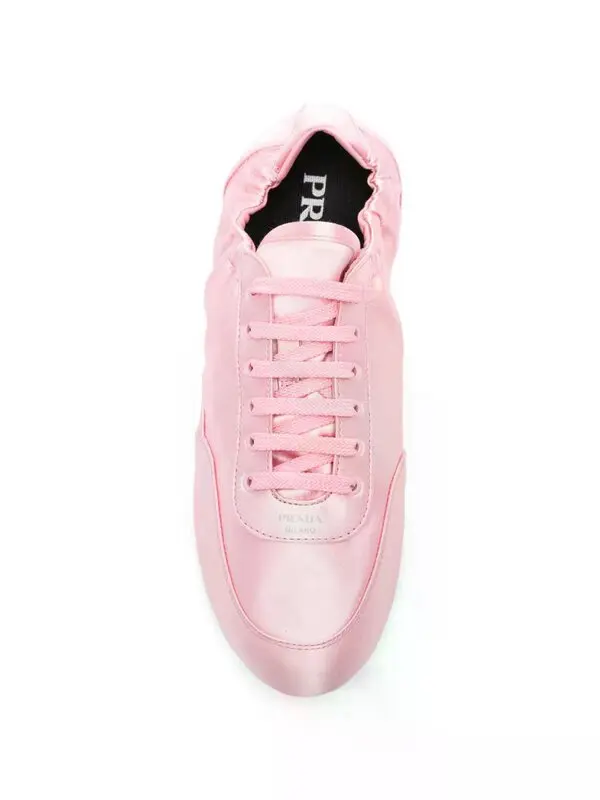 Prada Ruched Sneakers - Pink
