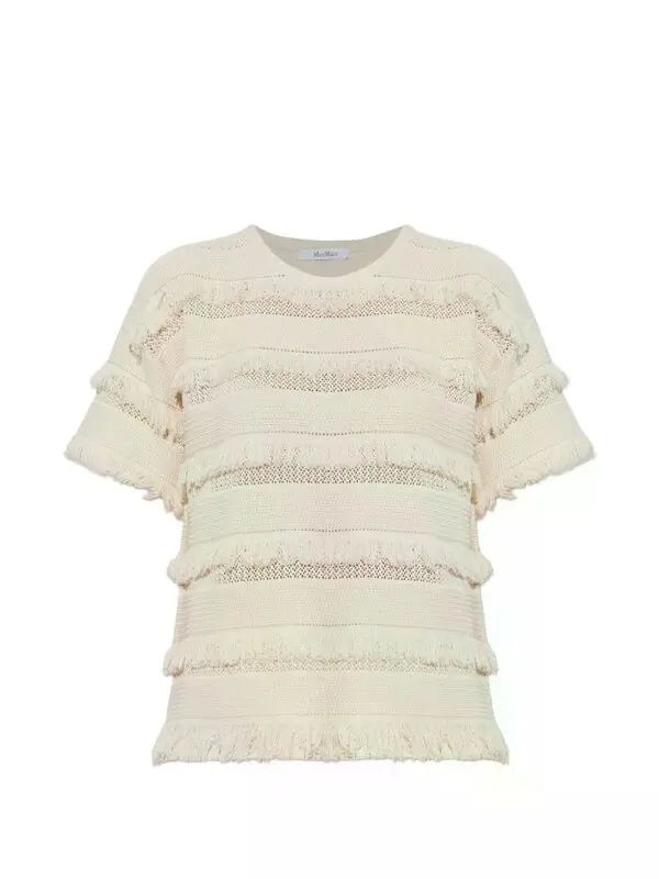 Max Mara Fringed Knit Top