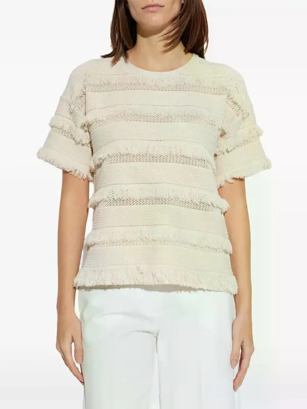 Max Mara Fringed Knit Top