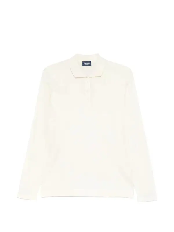DRUMOHR Long-sleeve Polo Shirt - Neutrals