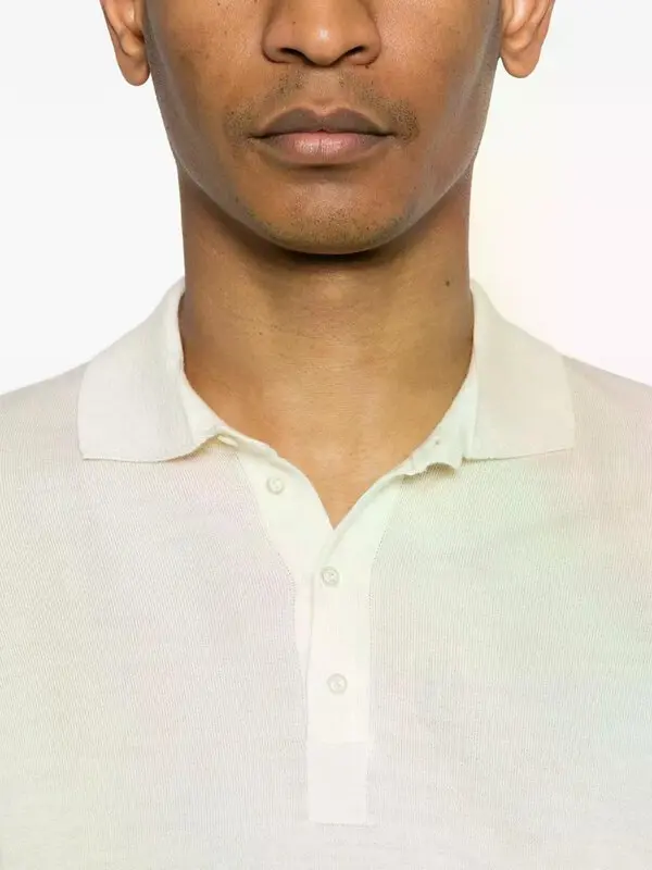 DRUMOHR Long-sleeve Polo Shirt - Neutrals