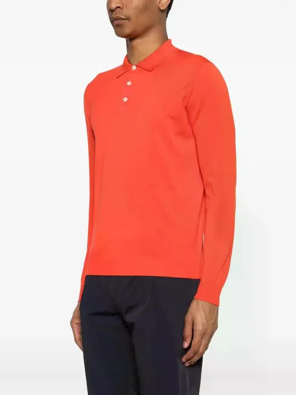 DRUMOHR Buttoned Long-sleeve Polo Shirt