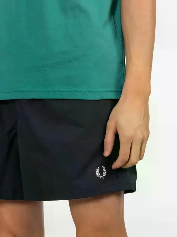 Fred Perry Logo-embroidered Shorts - Blue