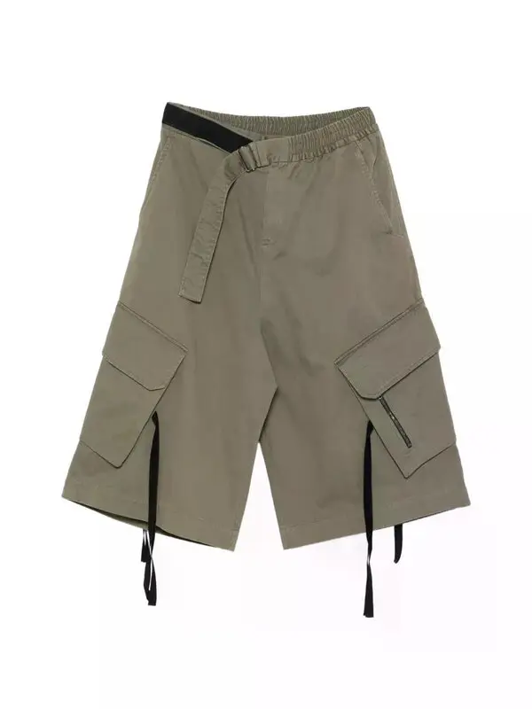 Isabel Benenato Belted Cargo Shorts