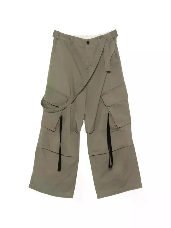 Isabel Benenato Belted Cargo Trousers