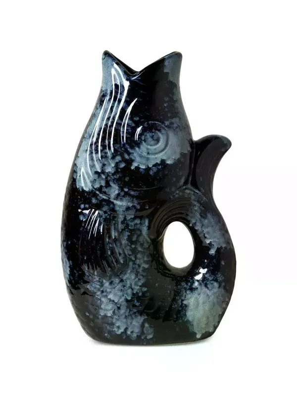 CU I SEEYOU Fish-design Vase - Blue