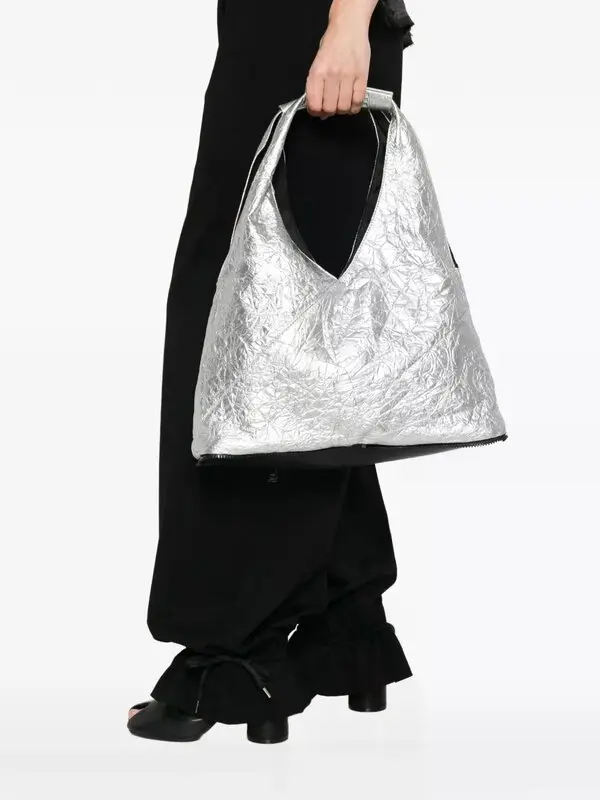 MAISON MARGIELA Japanese Textured Shoulder Bag - Silver