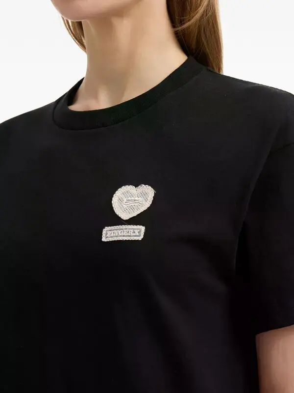 FINGERCROXX Heart-patch T-shirt