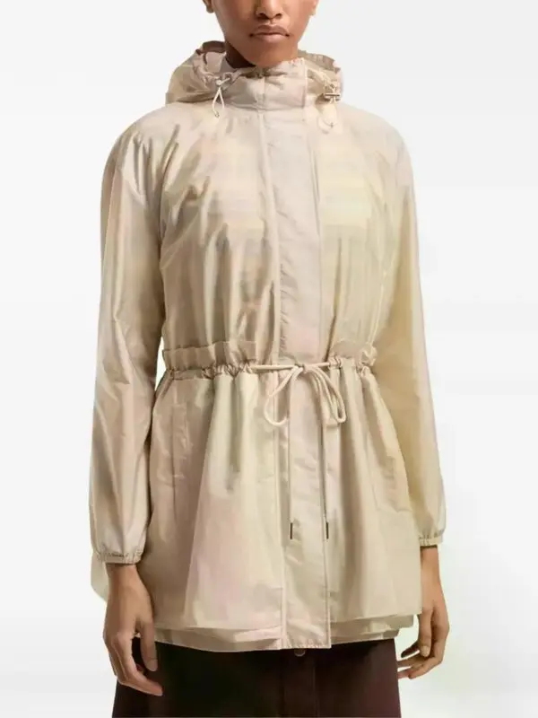 Moncler Drawstring Hooded Jacket - Neutrals