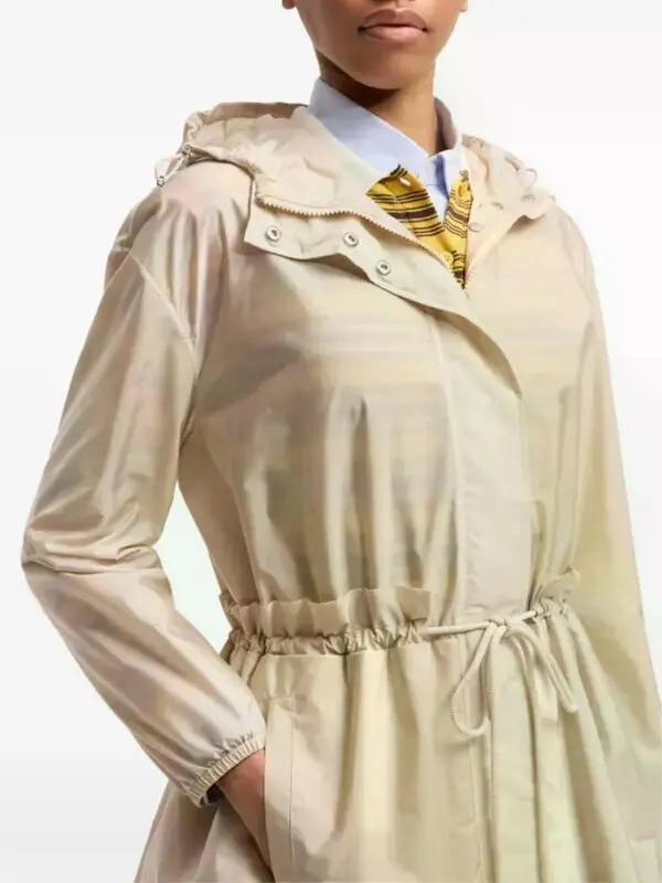Moncler Drawstring Hooded Jacket - Neutrals