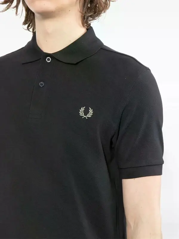 Fred Perry Laurel-wreath Short-sleeve Polo Shirt - Black