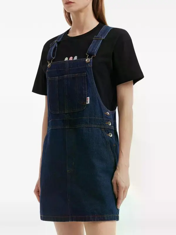 FINGERCROXX Chest-pocket Skirt-bottom Playsuit