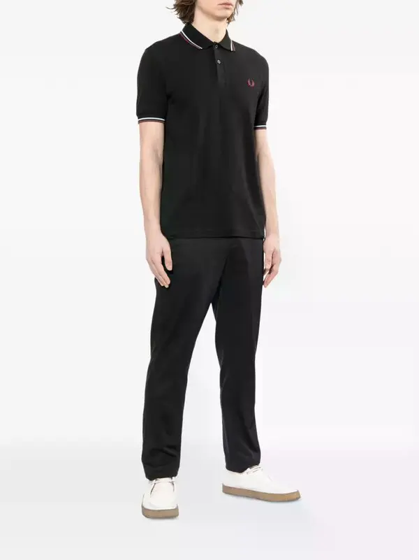 Fred Perry Laurel-wreath Short-sleeve Polo Shirt - Black