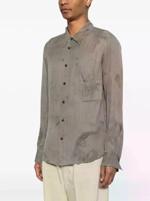 ZIGGY CHEN Pocket Print Shirt