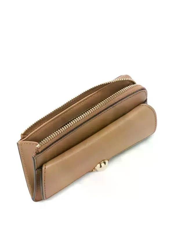 Furla Sfera M Leather Zip Wallet - Neutrals