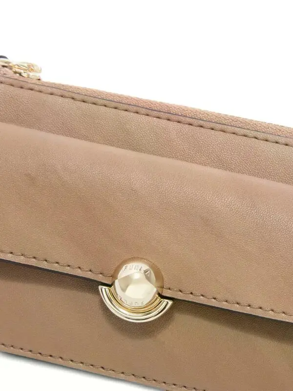 Furla Sfera M Leather Zip Wallet - Neutrals