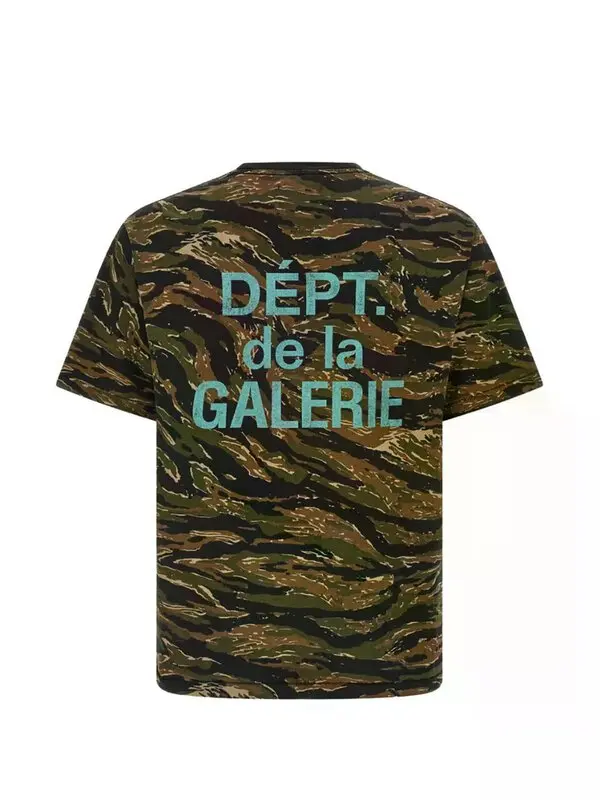GALLERY DEPT. Logo-print Tiger-camo T-shirt - Green