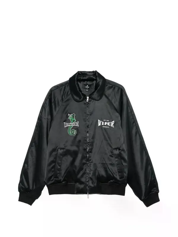 REPRESENT Viper-embroidered Zip-up Jacket