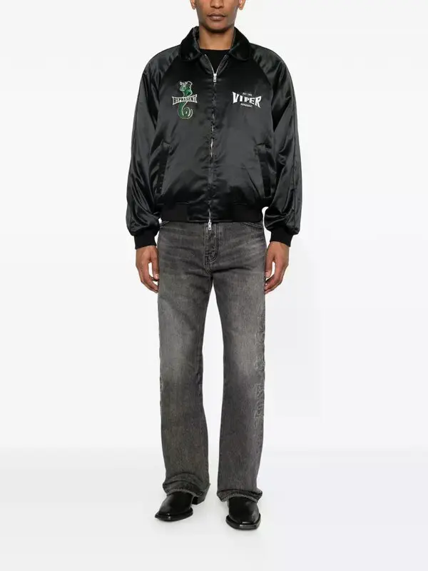 REPRESENT Viper-embroidered Zip-up Jacket