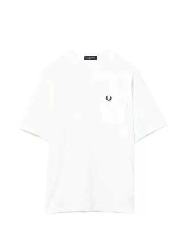 Fred Perry Logo-embroidered T-shirt - White