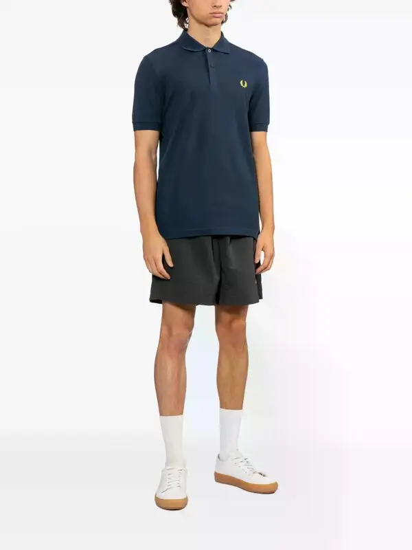 Fred Perry Logo-embroidered Polo Shirt - Blue