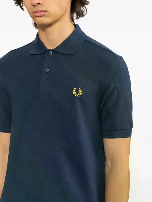 Fred Perry Logo-embroidered Polo Shirt - Blue