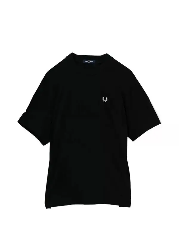 Fred Perry Logo-embroidered T-shirt - Black