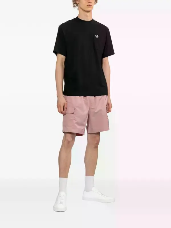 Fred Perry Logo-embroidered T-shirt - Black
