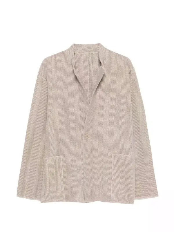 Issey Miyake Herringbone Knit Cardigan