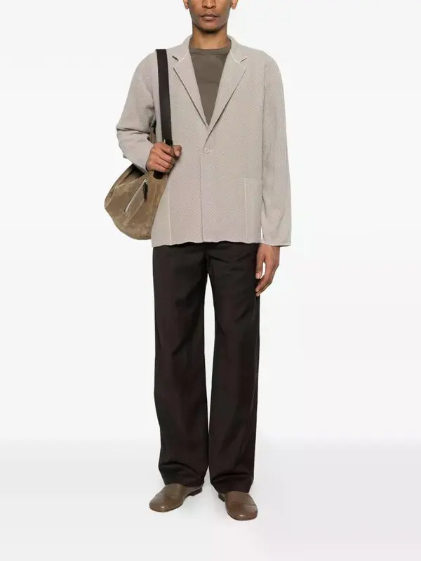 Issey Miyake Herringbone Knit Cardigan