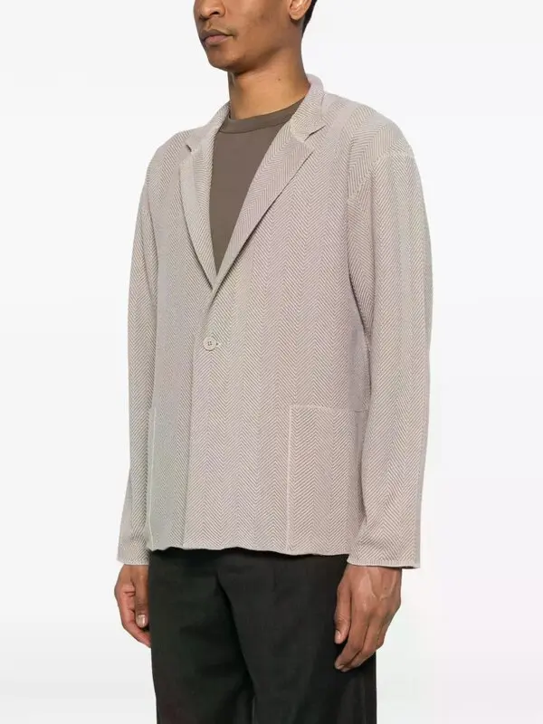 Issey Miyake Herringbone Knit Cardigan