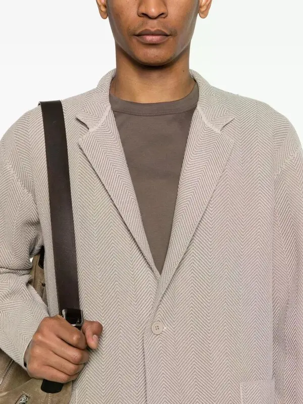 Issey Miyake Herringbone Knit Cardigan