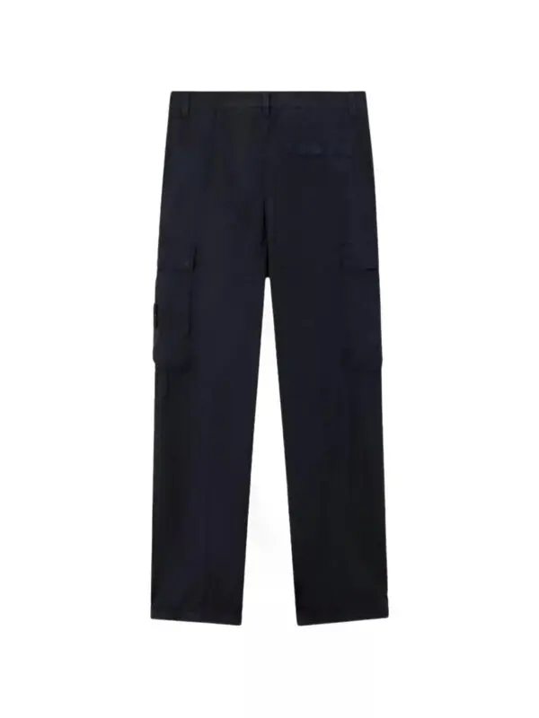 Stone Island Garment-dyed Cargo Pants With Logo Patch