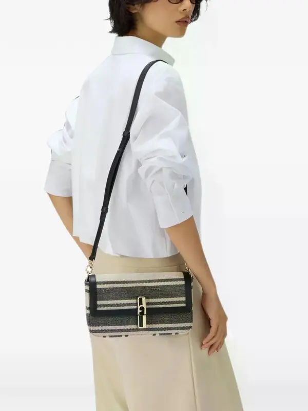 Furla Iride Striped Crossbody Bag - Blue