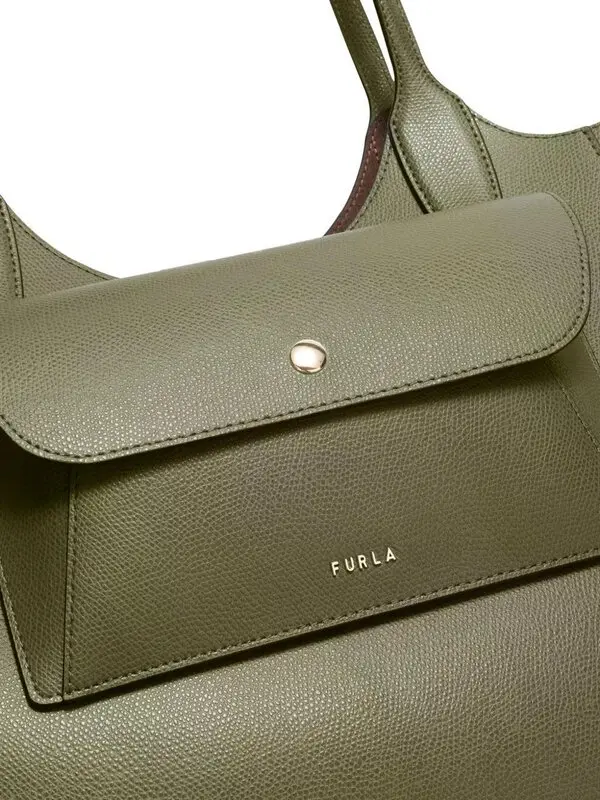 Furla Lea M Pocket Tote Bag - Green